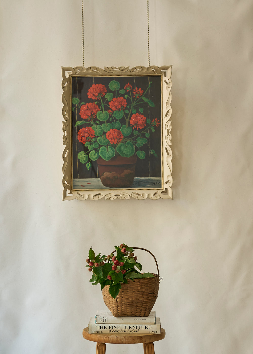 20th Century Geranium Oil Painting – FORESTBOUND