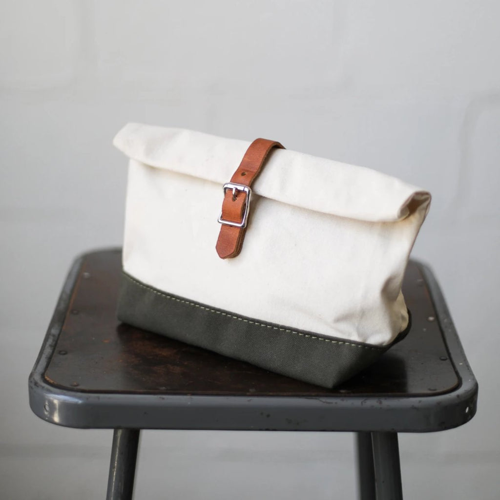 Roll Top Dopp Kit - Natural & Olive Canvas – FORESTBOUND